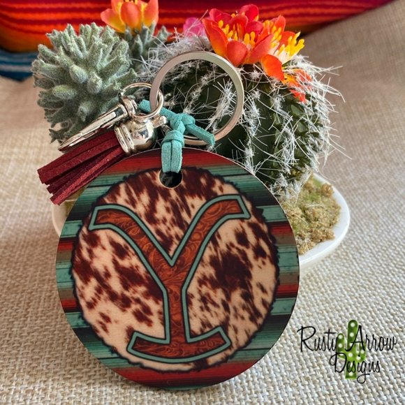 Yellowstone | Accessories | Yellowstone Wood Keychain | Poshmark